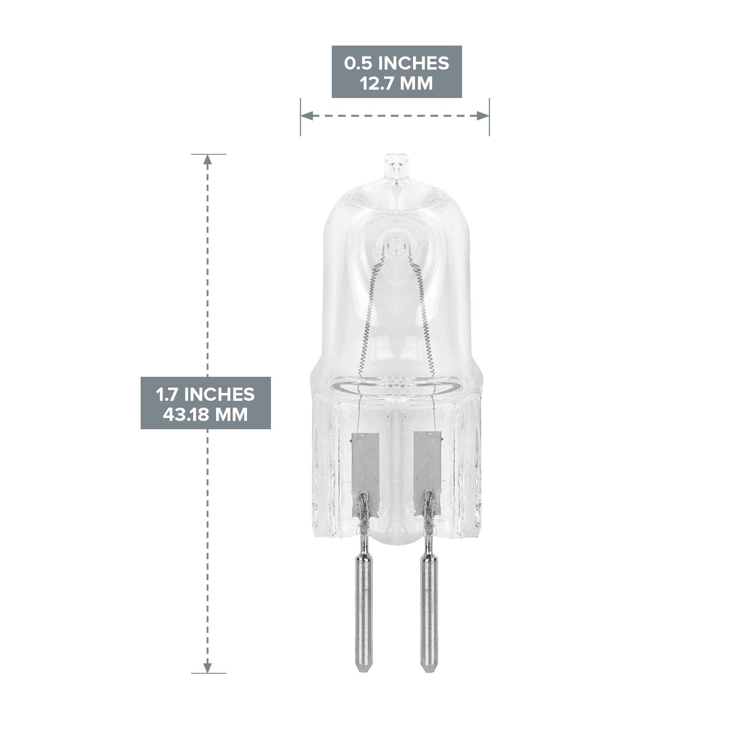 10 Pack Clear Dimmable T4 Q35/GY6.35/CL/120V GY6.35 JCD 35 Watt 35W 120 Volt Halogen Light Bulb Electric Wax Melter Plug Oil Warmer Aroma Tart Lighting Kitchen Bathroom Mirror Fixture gy6.35