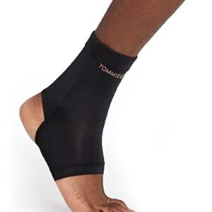 Tommie Copper Core Compression Ankle Sleeve, Unisex, Men & Women, Breathable Support Sleeve for Everyday Joint & Muscle Support - Black, Medium