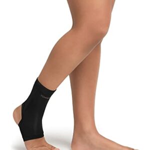 Tommie Copper Core Compression Ankle Sleeve, Unisex, Men & Women, Breathable Support Sleeve for Everyday Joint & Muscle Support - Black, Medium