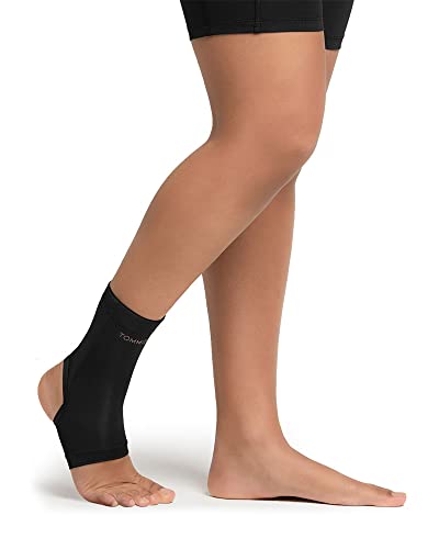 Tommie Copper Core Compression Ankle Sleeve, Unisex, Men & Women, Breathable Support Sleeve for Everyday Joint & Muscle Support - Black, Medium