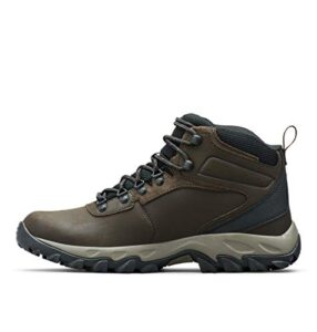 columbia mens newton ridge plus ii waterproof boot hiking shoe, cordovan/squash, 10.5 us