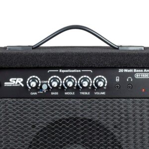 Monoprice 1x8 Bass Combo Amplifier, 20-Watt, 3-Band EQ, Headphone Output