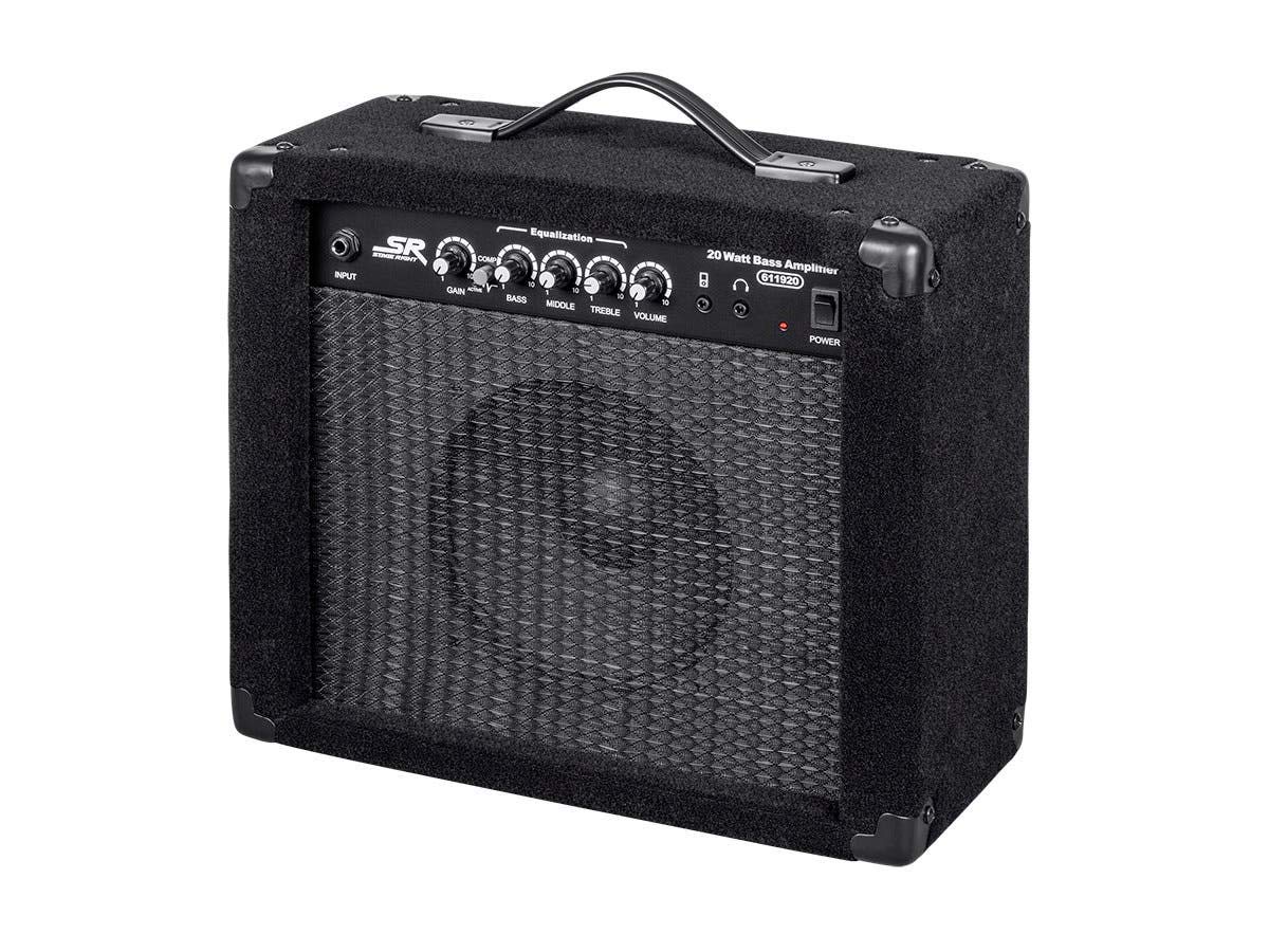 Monoprice 1x8 Bass Combo Amplifier, 20-Watt, 3-Band EQ, Headphone Output