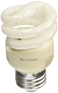 philips led 417063 energy saver compact fluorescent t2 mini-twister (a19 replacement) household light bulb: 2700-kelvin, 9-watt (40-watt equivalent), e26 medium screw base, soft white, 4-pack