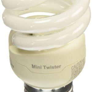 Philips LED 417063 Energy Saver Compact Fluorescent T2 Mini-Twister (A19 Replacement) Household Light Bulb: 2700-Kelvin, 9-Watt (40-Watt Equivalent), E26 Medium Screw Base, Soft White, 4-Pack