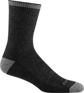 darn tough men's fred tuttle micro crew work sock (style 2005) - gravel, large