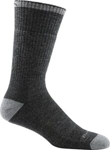 darn tough men's merino wool john henry boot sock cushion, gravel, large