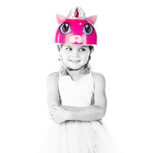 Raskullz 1210010-DKP-5 Girls Kitty Tiara Helmet, Dark Pink, Ages 5+