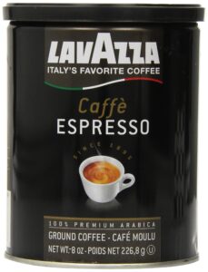 lavazza caffe espresso ground coffee, 8-ounce cans (pack of 3)