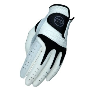 mg golf glove mens left (rh golfer) techgrip all-cabretta leather (medium-large regular size)