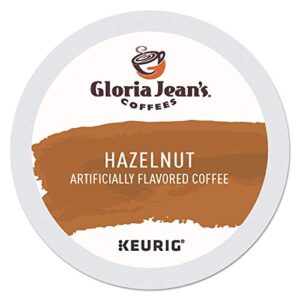 gloria jean's coffees hazelnut, single-serve keurig k-cup pods, flavored medium roast coffee, 24 count