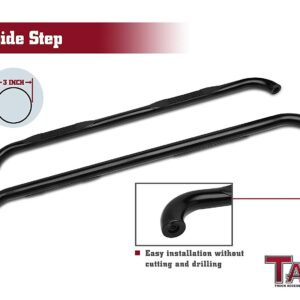 TAC Side Steps fit 2004-2008 Ford F150 Super Cab Pickup Truck 3" Black Side Bars Nerf Bars Step Rails Running Boards Off Road Automotive Exterior Accessories (2 Pieces Running Boards)