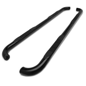 tac side step fit 1997-1998 f150/f250ld super cab 3 door / 1999-2003 f150/f250ld super cab 4 door (incl. 04 heritage) 3" black side step nerf bars step rails running boards 2pcs