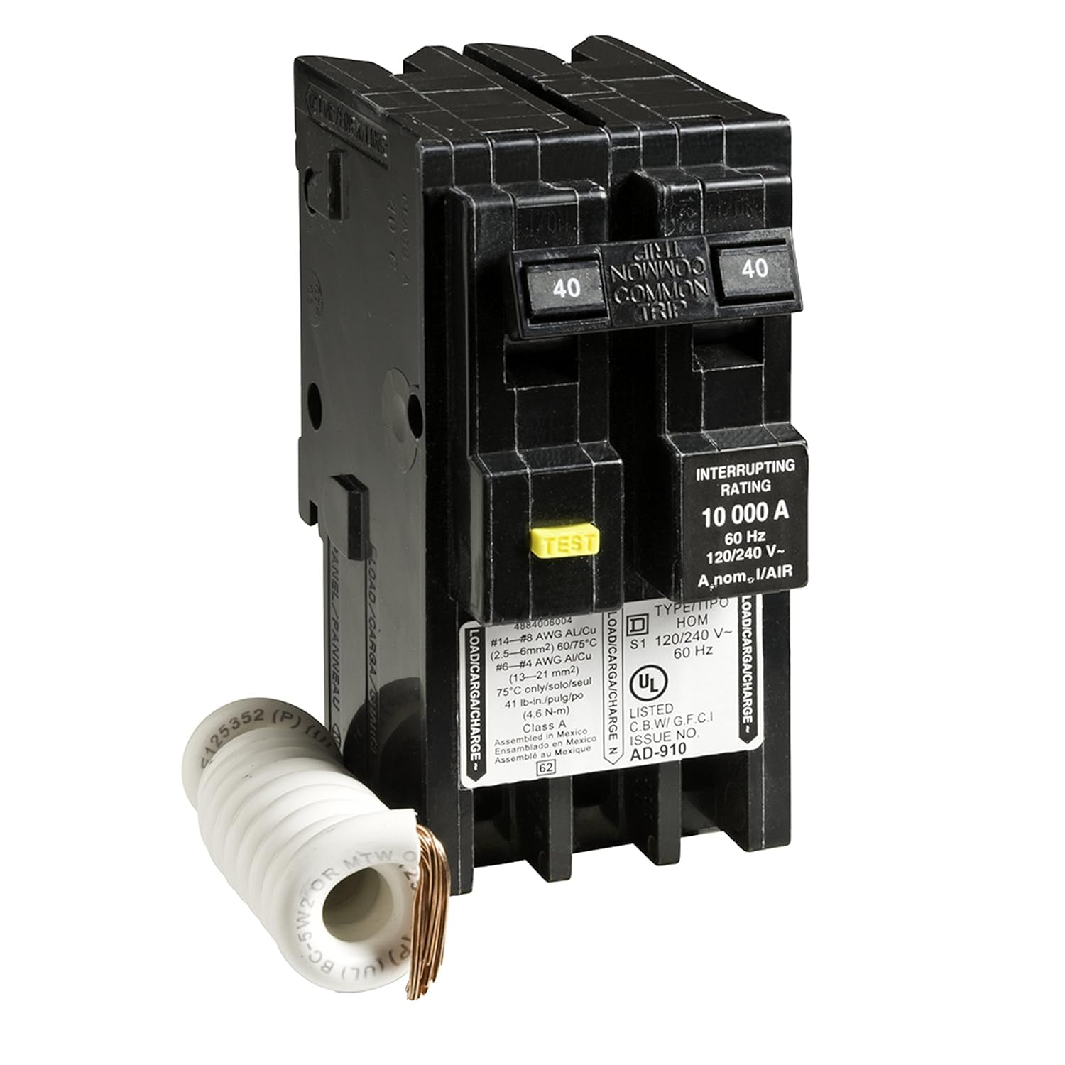 Square D by Schneider Electric Square D - HOM240GFIC Homeline 40 Amp Two-Pole GFCI Circuit Breaker,