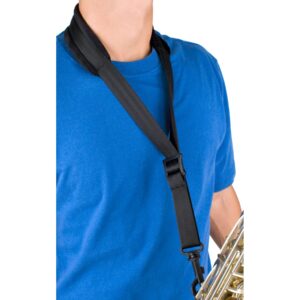 pro tec a310p 22-inch regular padded saxophone neck strap with swivel snap black