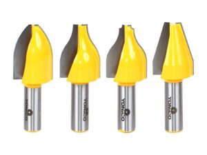 yonico raised panel cabinet door router bits vertical set 4 bit 1/2-inch shank 12404