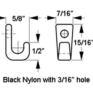 NCMORIN 10 J-hooks - Lashing Hooks for Kayak Bungee Cord