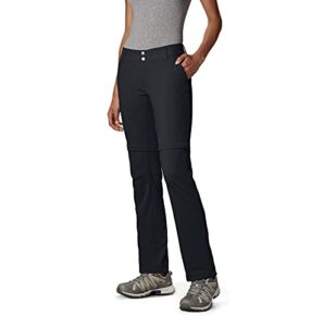 columbia women's standard saturday trail ii convertible pant, black, 12 regular