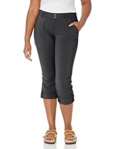 columbia women's big and tall saturday trail stretch pant, grill, 14