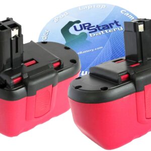 2-Pack Bosch 24V Battery Replacement - Compatible with Bosch BAT030, 11524, 1645, GBH-24V, GBH24V, 3924-24, 52324, 13624, 12524, 1660, PSB24VE-2, BAT240, BAT031, 2 607 335 280, 2607335561, 2607335537, 2607335445, 2607335280 (1300mAh, NICD)