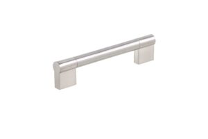 richelieu hardware bp527128195 avellino collection 5 1/16-inch (128 mm) center-to-center brushed nickel modern cabinet and drawer pull handle for kitchen, bathroom, and furniture