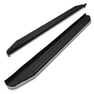 tac running boards fit 2011-2019 ford explorer suv aluminum black side steps nerf bars step rails truck pickup rock panel off road exterior accessories (2 pieces running boards)