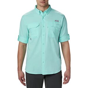 Columbia Men’s PFG Blood and Guts III Long Sleeve Shirt, Stain & Water Resistant , Gulf Stream ,Large