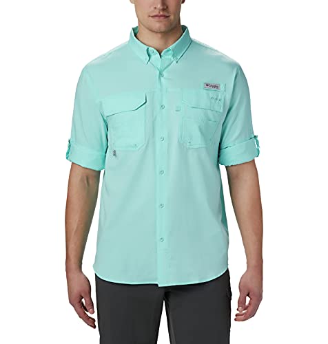 Columbia Men’s PFG Blood and Guts III Long Sleeve Shirt, Stain & Water Resistant , Gulf Stream ,Large