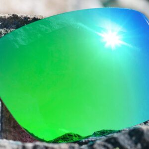 Revant Replacement Lenses for Oakley Batwolf sunglasses, UV Protection, Anti-Scratch and Impact Resistant, Polarized Emerald Green Mirrorshield