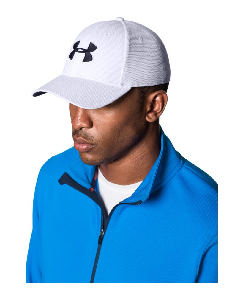 Under Armour Men's Blitzing II Stretch Fit Hat, White /Black, Large/X-Large