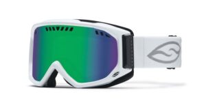 smith optics scope goggle, white/green sol-x