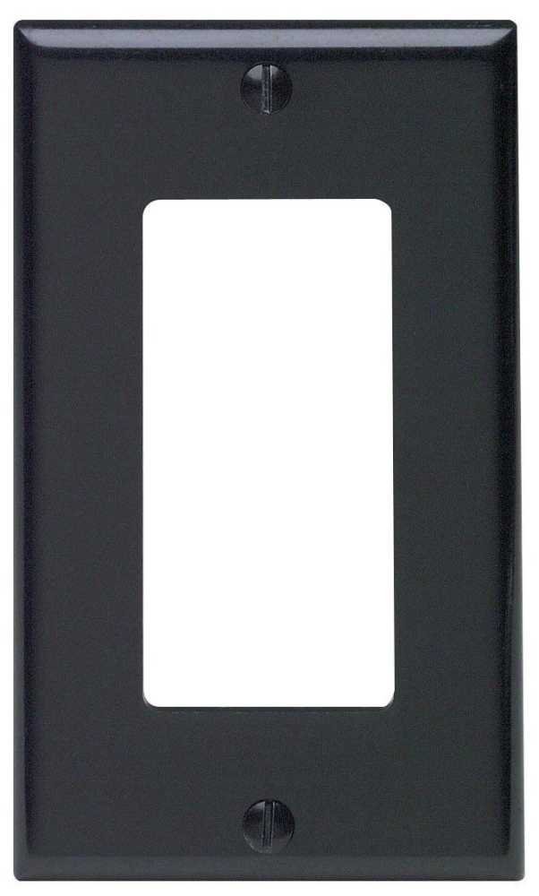 Wallplate 1dec Blk