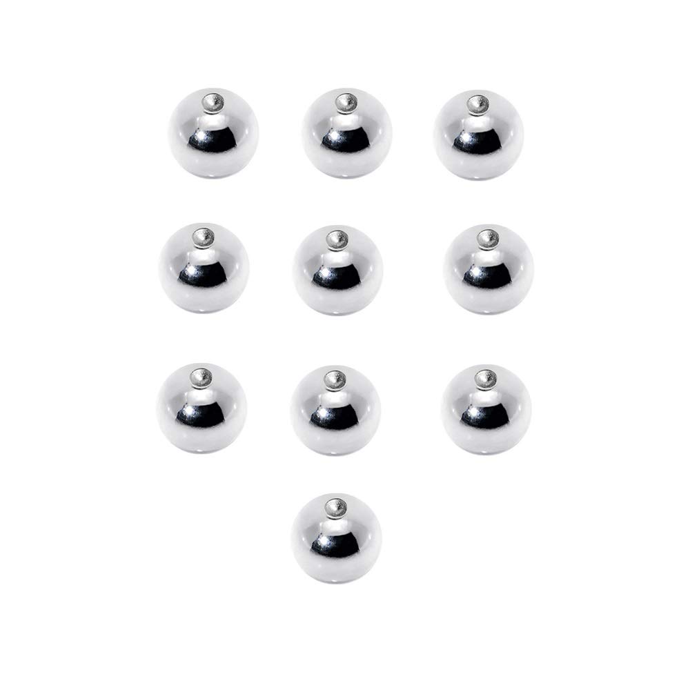 BodyJewelryOnline Dimple Replacement Beads (10 Pieces), Captive Bead Rings Replacement Balls, 316L Surgical Stainless Steel, 5mm Size, Hypoallergenic, Non-Toxic, Nickel-Free, Durable