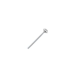 925 Sterling Silver Straight Nose Stud Ring Tiny Micro 1mm Clear 22G