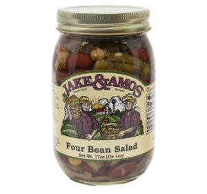 jake & amos four bean salad, pack of 2 (16 oz. jar)