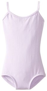 clementine girls' little (2-7) camisole leotard cami tops spaghetti strap ballerina dancewear costumes, lilac, 6x/7