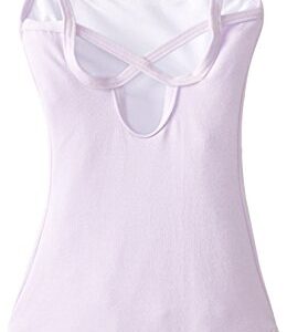 Clementine Girls' Little (2-7) Camisole Leotard Cami Tops Spaghetti Strap Ballerina Dancewear Costumes, Lilac, 6X/7