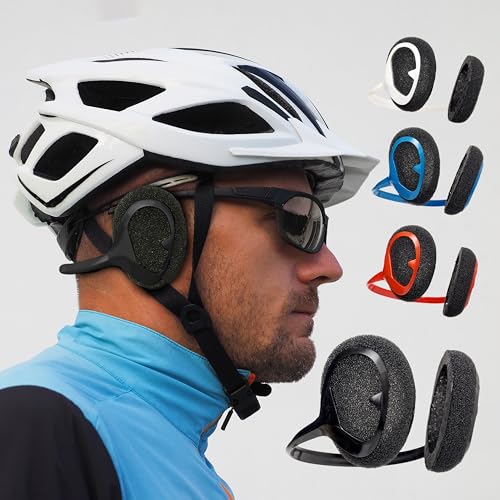 Cyclist Wind Deflector Ear Muffs for Noise Reduction Earmuffs, Cycling Ear Wind Deflectors for Ear Wind Protection, Sensory Headphones for Hearing Aids Users Tinnitus Over-Ear Headphone (BLACK)