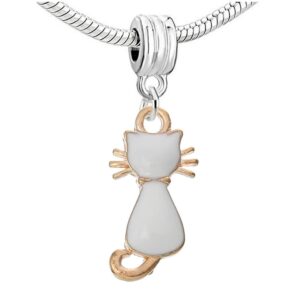 sexy sparkles cat charm dangle bead compatible with european snake chain charm bracelets ?