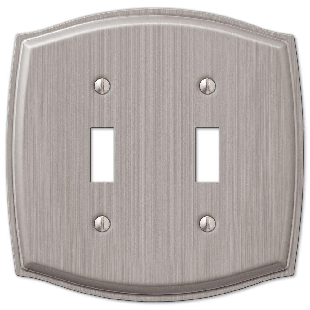 Hampton Bay Sonoma 2 Toggle Wall Plate - Nickel