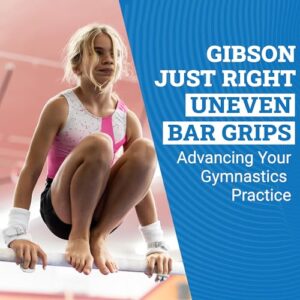 Gibson Athletic Single Buckle Just Right Uneven Bar Grips, Gymnastics, Girls, White, GR-3710B, Medium