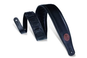 levy's leathers 3" extra-long padded garment leather guitar strap; adjustable from 37" - 63" | black (mss2-xl-blk)