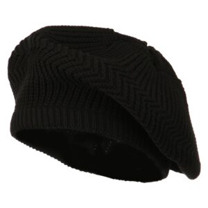 e4hats.com cotton rasta tam beret (as1, alpha, one_size, black)