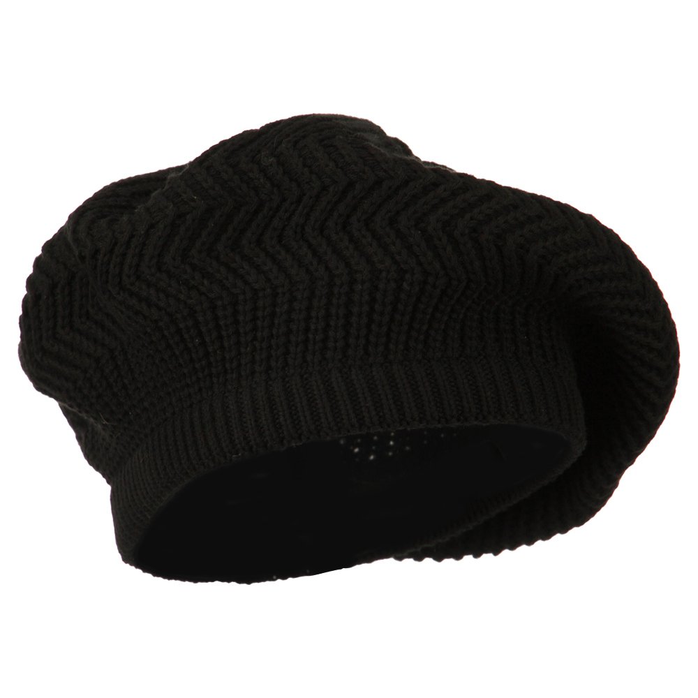 e4Hats.com Cotton Rasta Tam Beret (as1, Alpha, one_Size, Black)