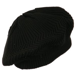 e4Hats.com Cotton Rasta Tam Beret (as1, Alpha, one_Size, Black)