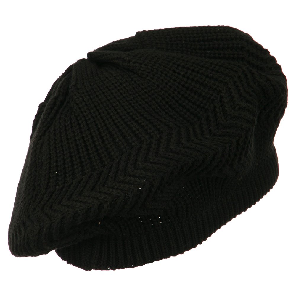 e4Hats.com Cotton Rasta Tam Beret (as1, Alpha, one_Size, Black)