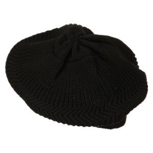 e4Hats.com Cotton Rasta Tam Beret (as1, Alpha, one_Size, Black)