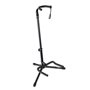 chromacast upright guitar stand 2-tier adjustable, extended height-fits acoustic, electric, bass, and extreme body shaped guitars