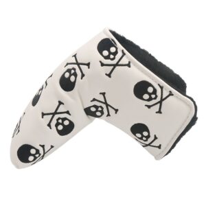 hifrom skull bones golf putter head cover headcover compatible with odyssey blade (for blade putter)