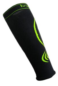 bridgedale compression calf sleeve socks, small, black/fluro